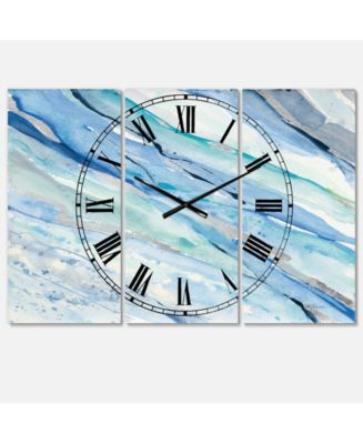 Designart Traditional 3 Panels Metal Wall Clock - Macy's