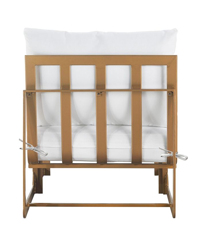 Elle Decor Mirabelle White Outdoor Armless Chaise Lounge Chair - Macy's