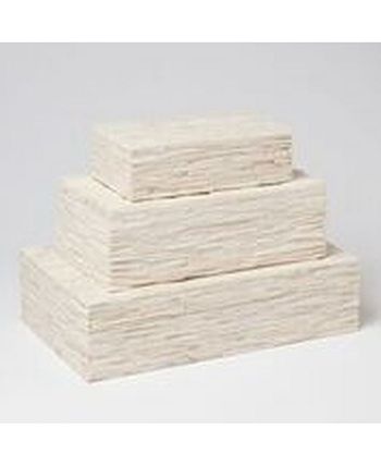 Global Views Chiseled Bone Storage Box Large - Macy's