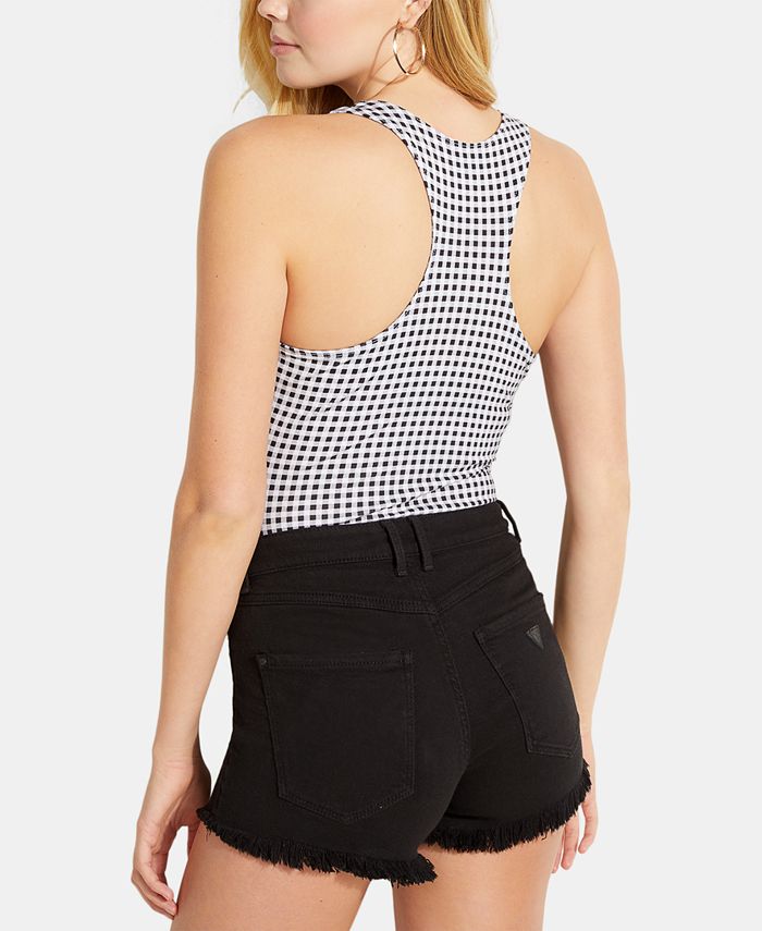 GUESS Dawn Logo-Graphic Printed Bodysuit - Macy's