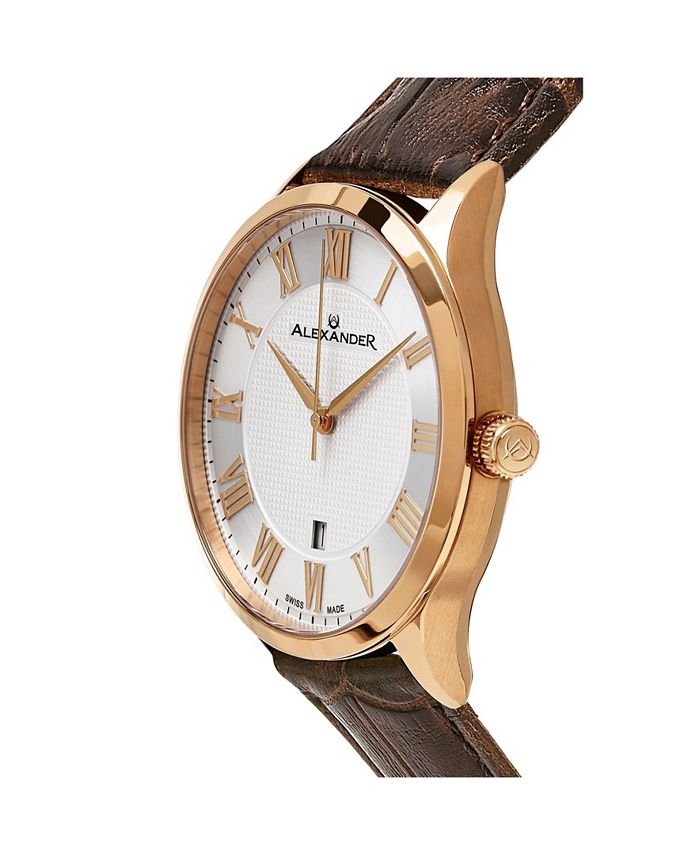 Stuhrling Alexander Watch A103-08, Stainless Steel Rose Gold Tone Case ...