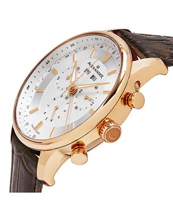 Stuhrling Alexander Watch A101-05, Stainless Steel Rose Gold Tone Case ...