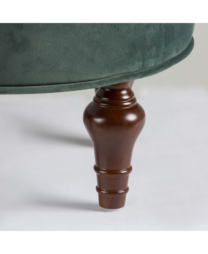 Clickhere2shop Home Living Room Wooden Leg Oculas Ottoman, Arabella ...
