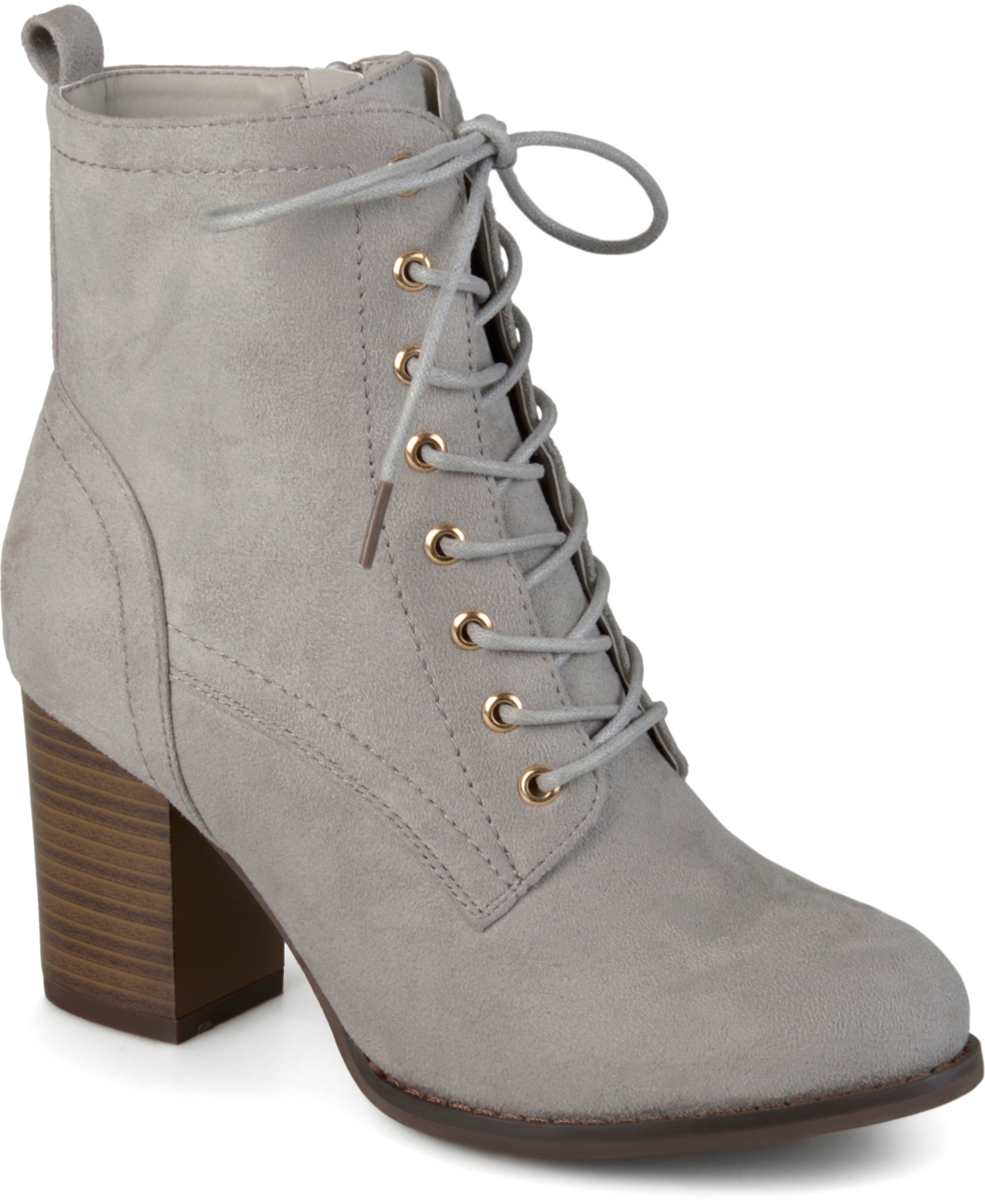 Click here for Journee Collection Womens Baylor Lace Up Stacked H... prices