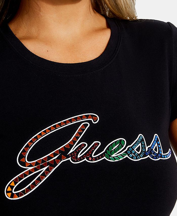 GUESS Script Logo T-Shirt - Macy's