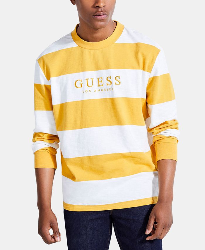 GUESS Men's Logo Graphic Stripe Shirt - Macy's