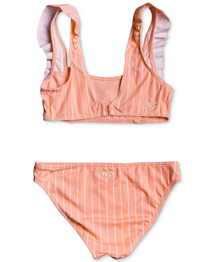 Roxy Big Girls 2 Pc Ruffle Trim Bikini Macys