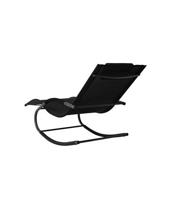Lifestyle Solutions Relax A Lounger Golden Outdoor Rocking Lounger - Macy's