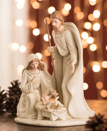 Belleek Pottery Nativity Family Large - Macy's