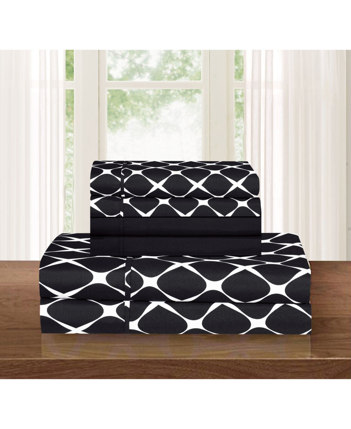 Click here for Elegant Comfort Geometric Printed Microfiber 6-Pc.... prices