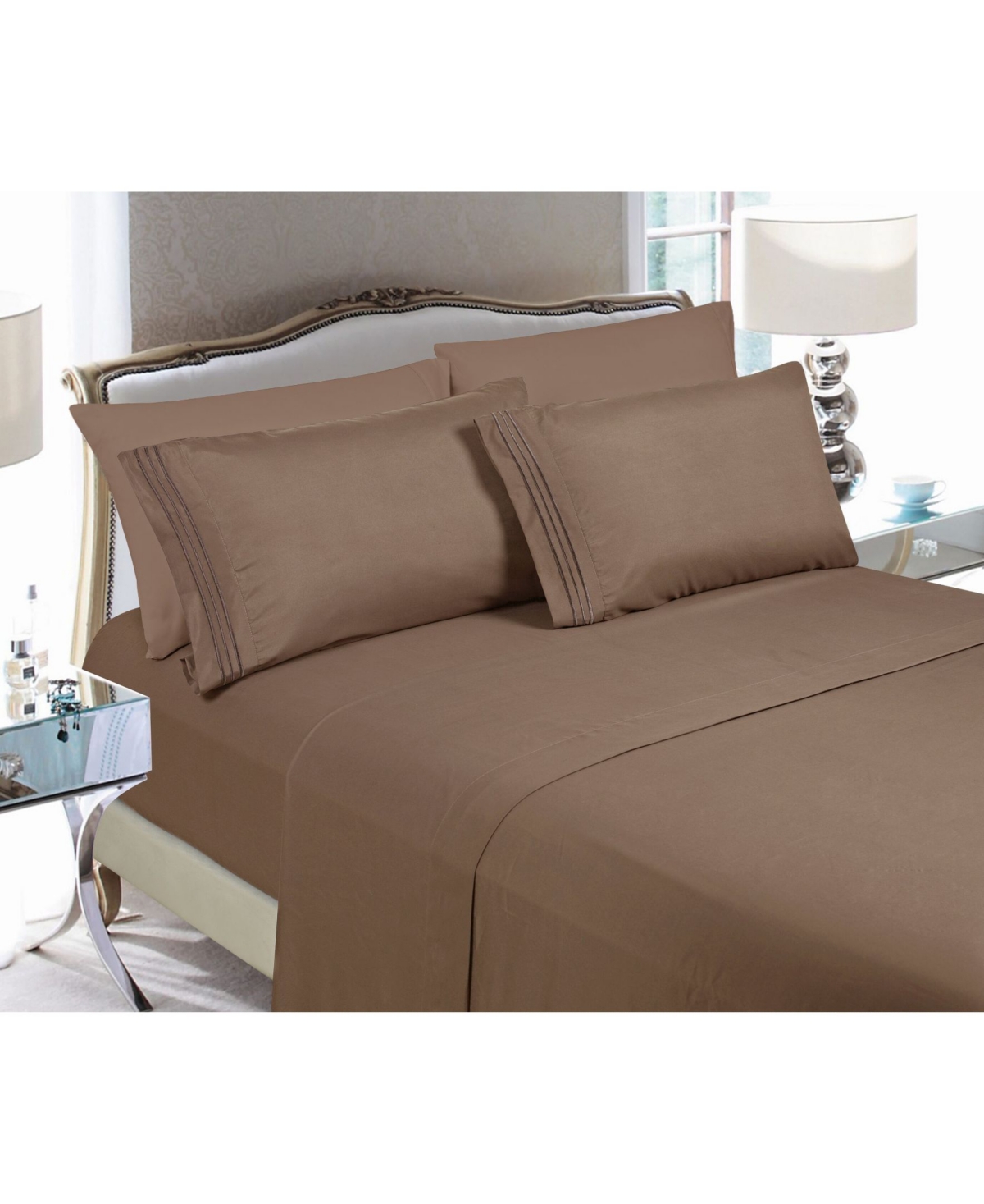 Click here for Elegant Comfort Luxury Soft Solid 6-Pc. Sheet Set... prices