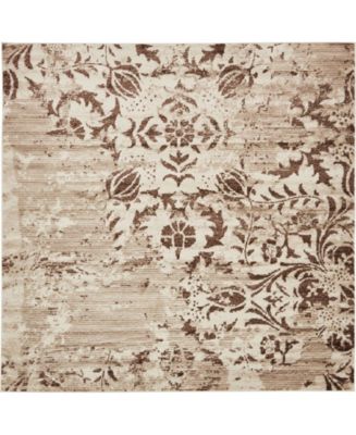 Bayshore Home High-Low Pile Marshall Mar3 Chocolate Brown 8' x 8 ...