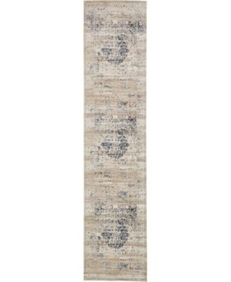 Bayshore Home Odette Ode2 Dark Blue 3' x 13' Runner Area Rug - Macy's