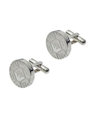 Emporio Armani Men's Stainless Steel Logo Cufflinks - Macy's