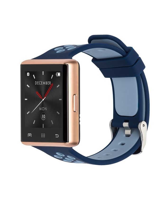 iTouch Air 2 Smartwatch 41mm Rose Gold Case with Navy and Light Blue ...
