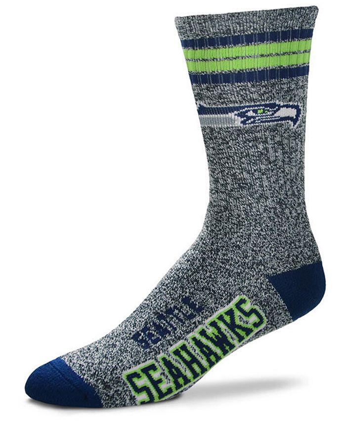 For Bare Feet Seattle Seahawks Marbled 4 Stripe Deuce Crew Socks - Macy's