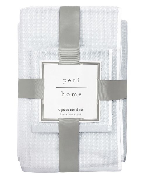 Peri Home Mingled Stripe 6-Pc. Towel Set & Reviews - Bath Towels - Bed ...