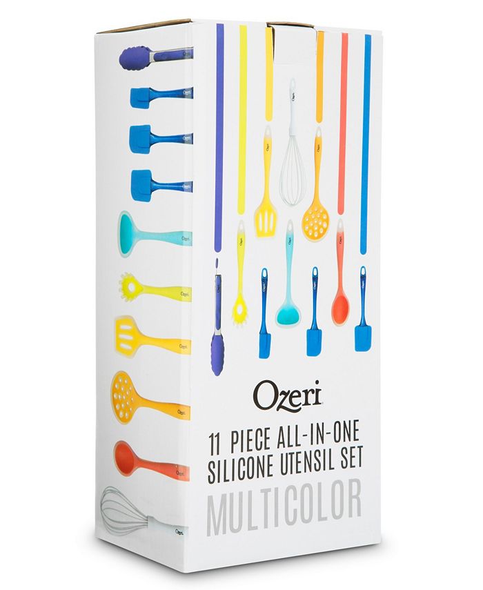 Ozeri 11-Piece All-in-One Multicolor Silicone Utensil Set - Macy's