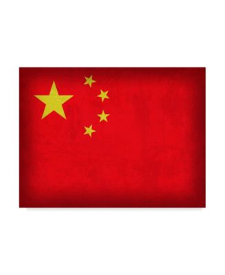 Red Atlas Designs 'China Distressed Flag' Canvas Art - 19" x 14" - Macy's
