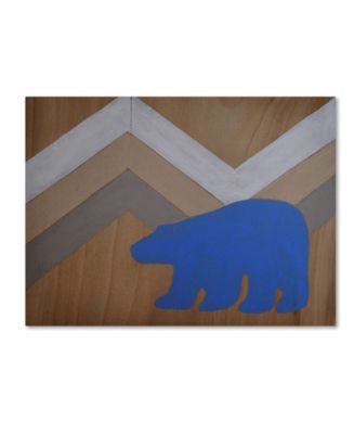 Nicole Dietz 'Blue Polar Bear' Canvas Art - 18" x 24" - Macy's