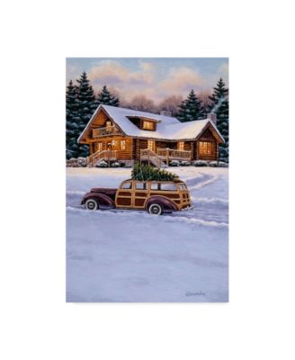 William Breedon 'Log Cabin' Canvas Art - 12" x 19" - Macy's