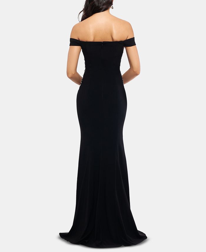 XSCAPE Off-The-Shoulder Gown - Macy's