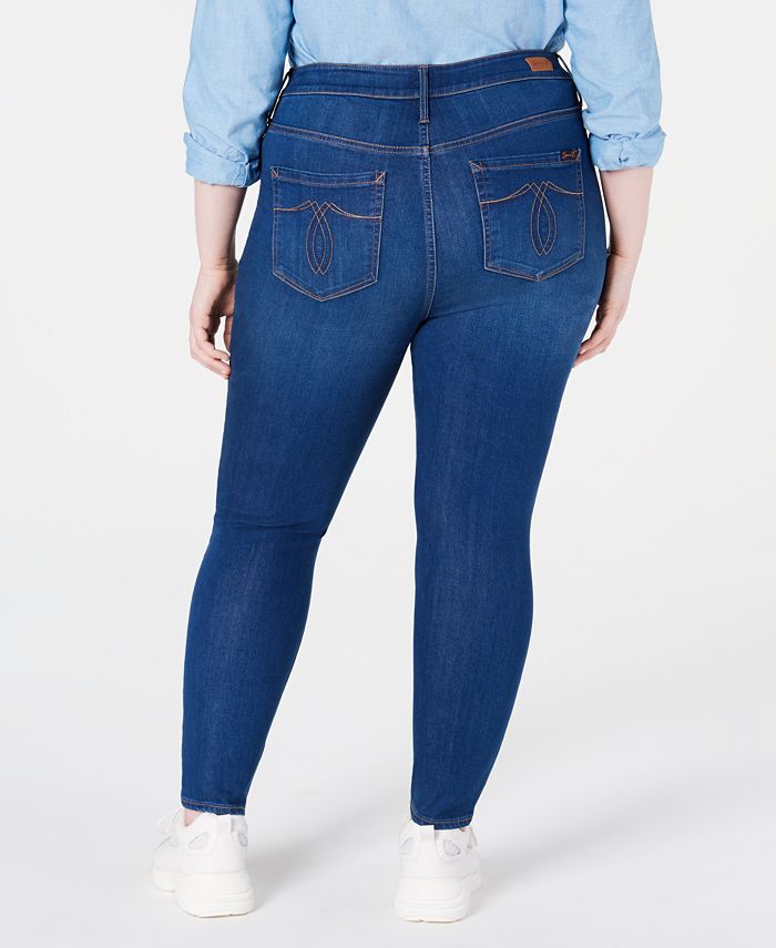Seven7 Jeans Trendy Plus Size Button-Fly High-Rise Jeans - Macy's