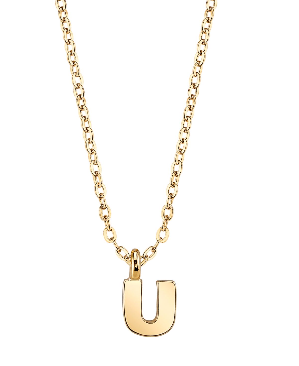 Click here for 2028 Gold-Tone Initial Necklace 20 - U prices