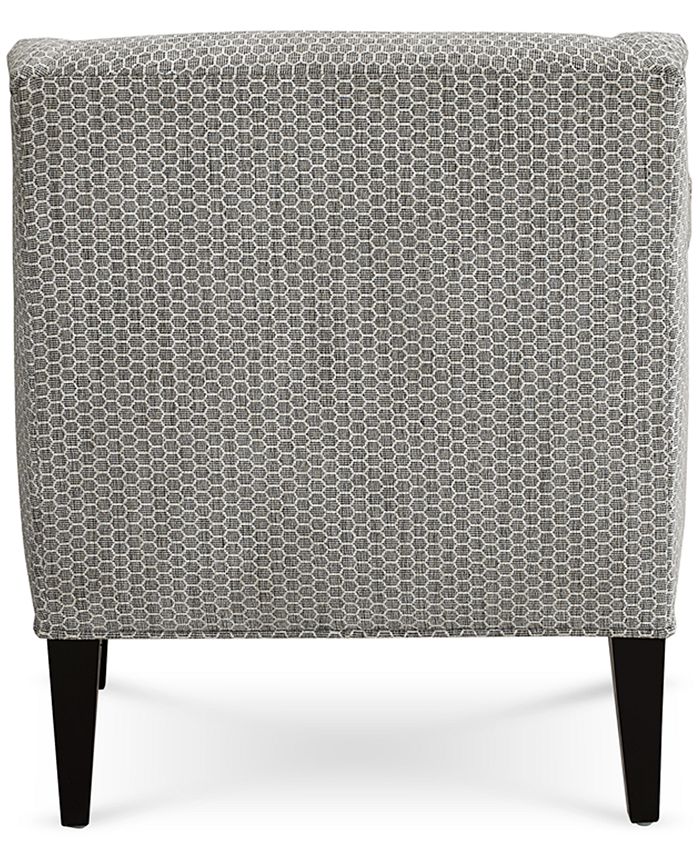Furniture Jalilah 33" Fabric Pleated Roll Arm Chair, Created for Macy's ...