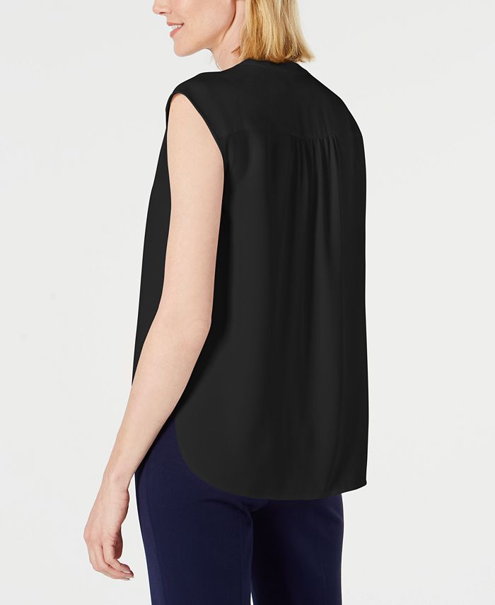 Anne Klein Shirred-Seam Button-Up Blouse & Reviews - Tops - Women - Macy's