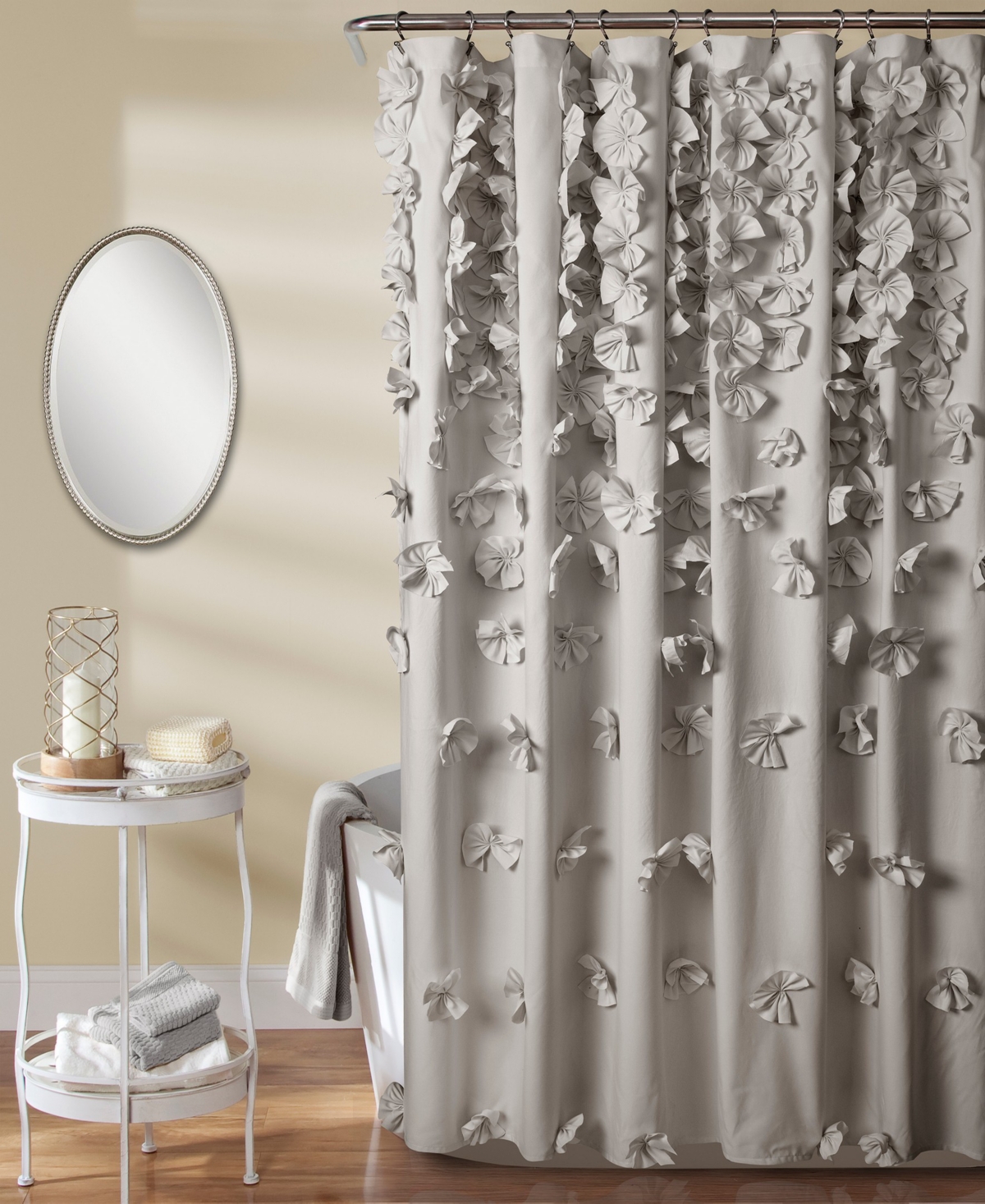 Click here for Lush Decor Riley Shower Curtain  72 x 72 - Light G... prices