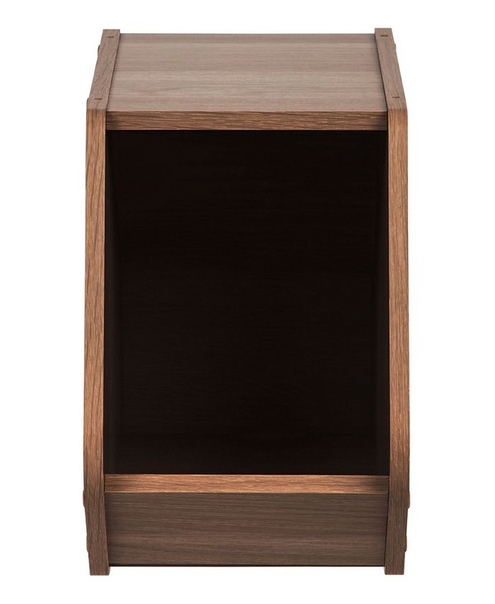 IRIS USA Modular Wood Stacking Open Storage Box, Narrow - Macy's