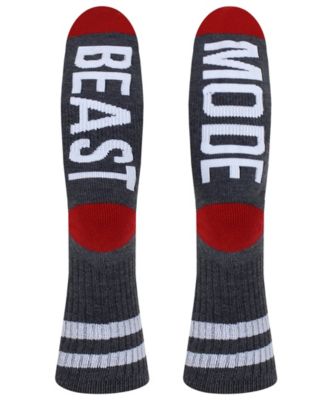 SOCK TALK Men's Crew Socks - Beast Mode - Macy's