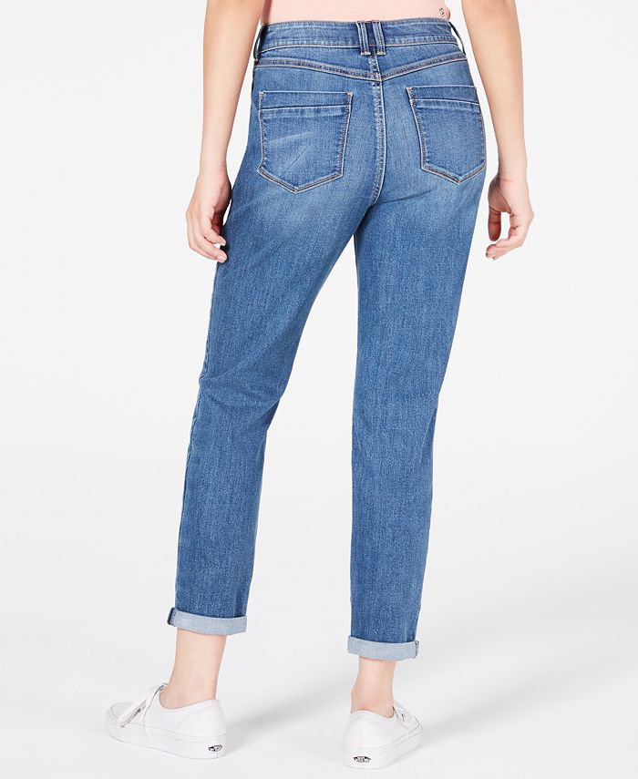 Rewash Juniors' High-Rise Button-Fly Straight-Leg Jeans - Macy's