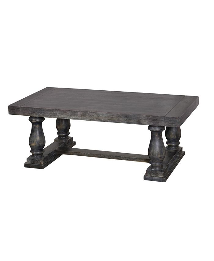 Lifestorey Avignon Burntwood Coffee Table - Macy's