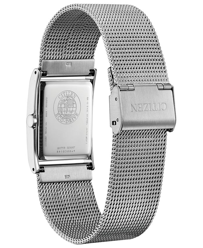Citizen Eco-Drive Unisex Axiom Stainless Steel Mesh Bracelet Watch 26mm ...