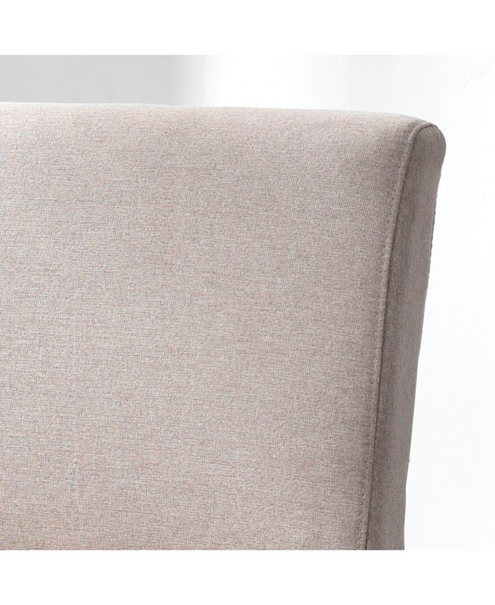 Ac Pacific Modern Upholstered Armless Slipper Chair with Full Back - Macy's
