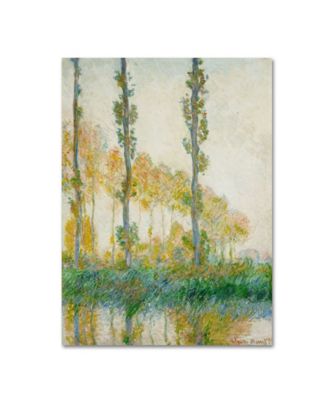 Claude Monet 'The Three Trees Autumn' Canvas Art - 47" x 35" - Macy's