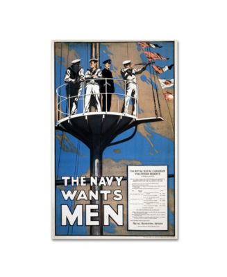 'Recruitment Poster for the Royal Canadian Navy' Canvas Art - 47" x 30 ...