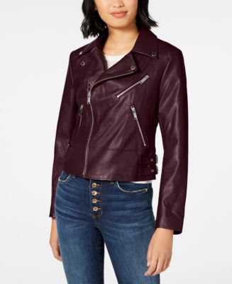 French Connection Asymmetrical Faux-Leather Jacket - Macy's