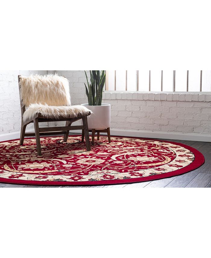 Bridgeport Home Aelmoor Ael1 Red 8' x 8' Round Area Rug & Reviews ...