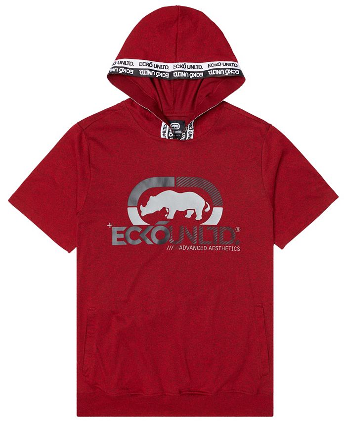 Ecko Unltd Men's Rhino Strong Short Sleeve Tape Hoodie - Macy's