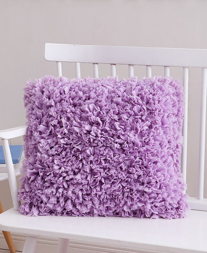 VCNY Home Anika 18x18 Paper Shag Pillow - Macy's