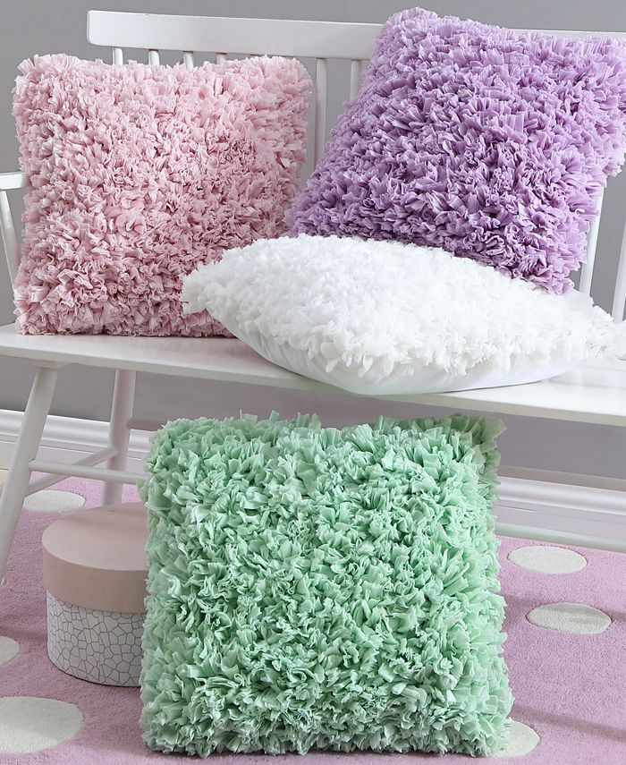 VCNY Home Anika 18x18 Paper Shag Pillow - Macy's