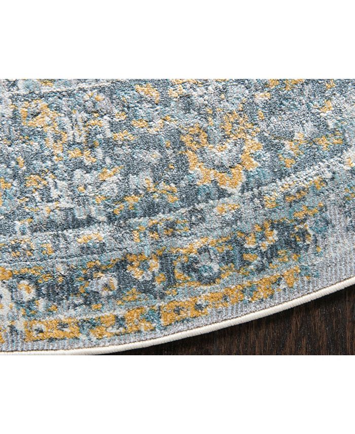 Bayshore Home Kenna Ken1 Gray 8' 4" x 8' 4" Round Area Rug & Reviews ...