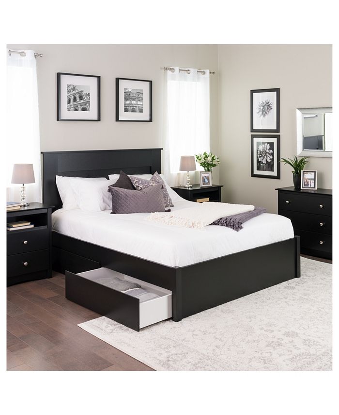 Prepac Queen Select 4-Post Platform Bed with 2 Drawers - Macy's