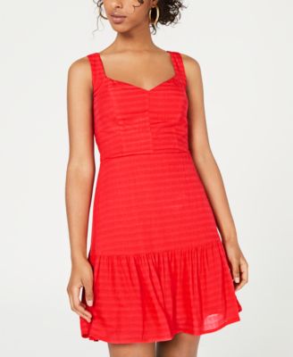 City Studios Juniors' Ruffled Tie-Back Dress - Macy's