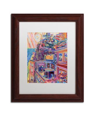 Josh Byer 'The Beach Far Below' Matted Framed Art - 11" x 14" - Macy's