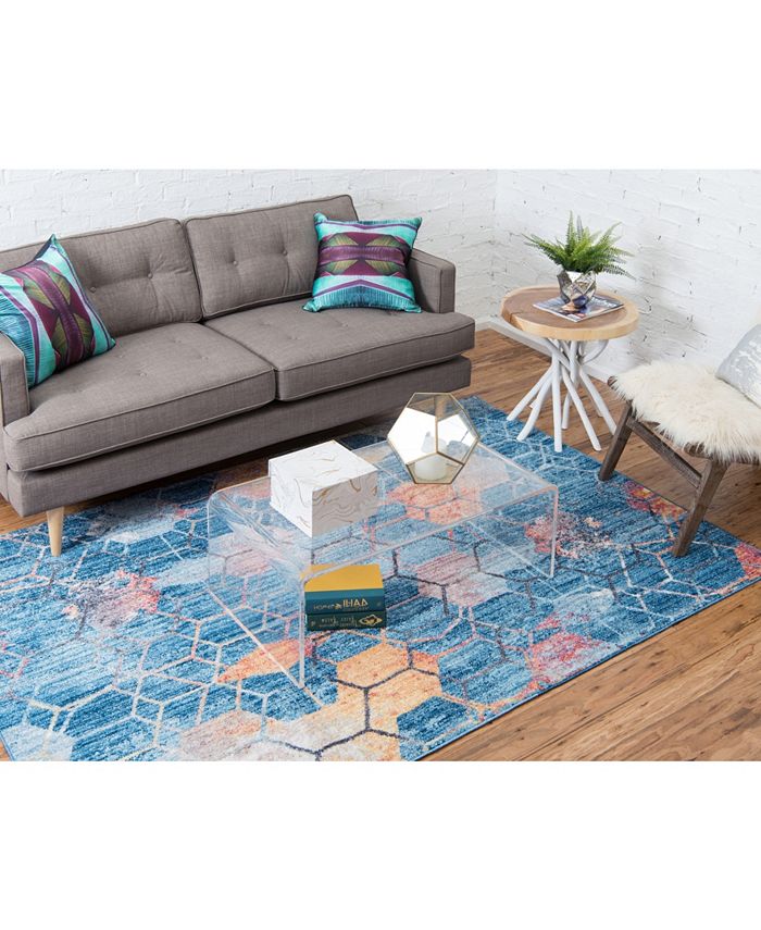 Bayshore Home Prizem Shag Prz1 5' 3" x 7' 9" Area Rug - Macy's