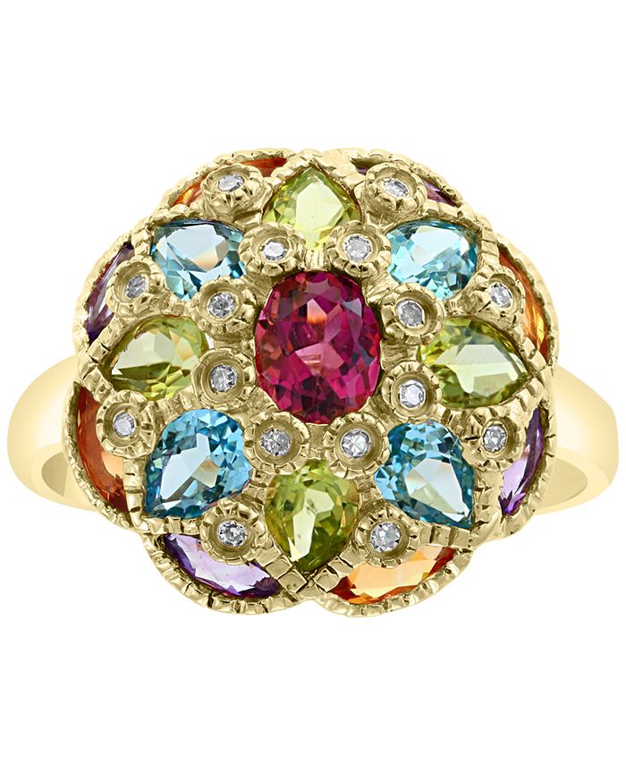 EFFY Collection EFFY® Multi-Gemstone & Diamond Accent Statement Ring (2 ...